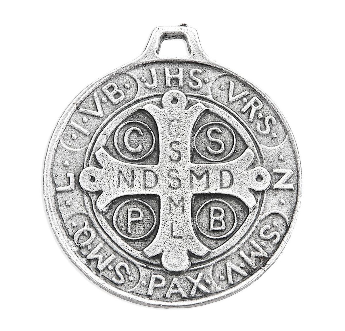 25 Piece, 1.3", Double sided, Genuine Silver Oxidized Saint Benedict ...